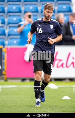 #16, Sam Foley of Barrow AFC at warm up during the Sky Bet League 2 ...
