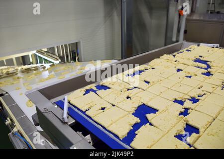 Dough cutting line for biscuits. The latest biscuit production line ...