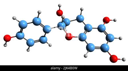 3D image of Pelargonidin skeletal formula - molecular chemical ...