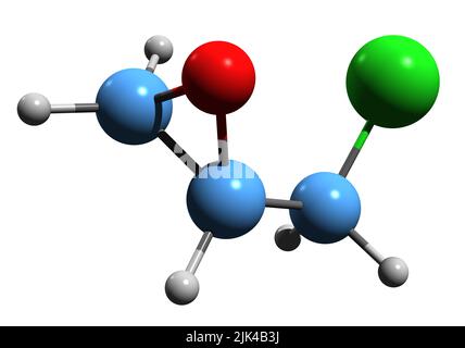 3D image of Glycerol skeletal formula - molecular chemical structure of ...