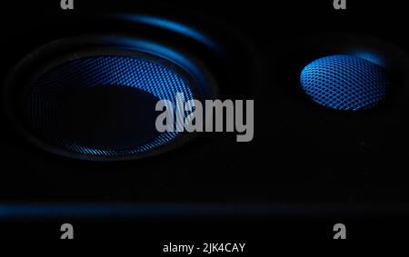closeup of speakers as wallpaper for design purpose Stock Photo - Alamy