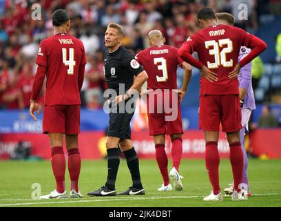 Virgil van Dijk of Liverpool appeals to referee Alejandro Jose ...