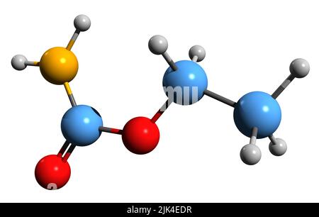 3D image of Carbamic acid skeletal formula - molecular chemical ...