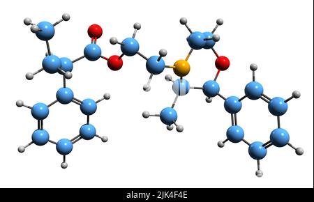 3D image of Phenmetrazine skeletal formula - molecular chemical ...