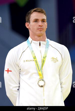 Ben Proud after winning the Men's 50m Freestyle Final on day five of ...