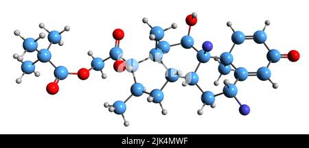 3D image of Flumetasone skeletal formula - molecular chemical structure ...