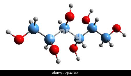 3D image of Galactose skeletal formula - molecular chemical structure ...