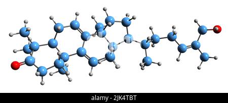 3D image of Isoprene skeletal formula - molecular chemical structure of ...