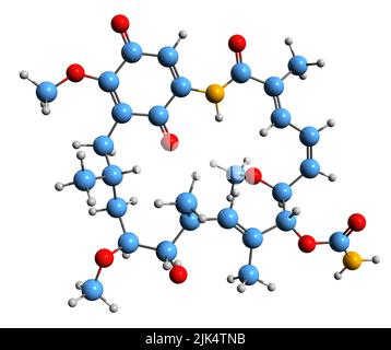 3D image of Benzoquinone skeletal formula - molecular chemical ...