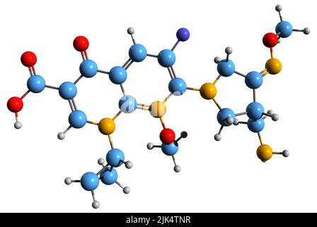 3D image of Penicillin skeletal formula - molecular chemical structure ...