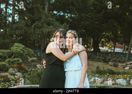 Two girls having fun Stock Photo - Alamy