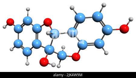3D image of Pterocarpan skeletal formula - molecular chemical structure ...