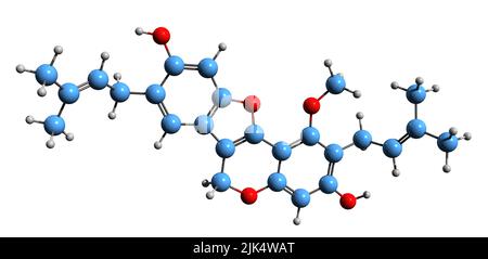 3D image of Pterocarpan skeletal formula - molecular chemical structure ...