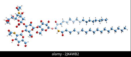 3D image of Ganglioside skeletal formula - molecular chemical structure ...