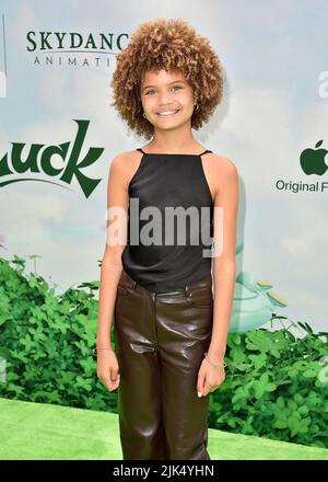 Carsyn Rose walking on the red carpet at the global premiere of the ...