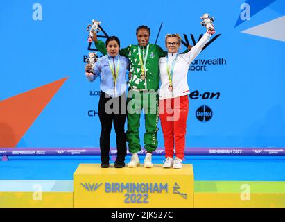 Bronze Medalist England’s Fraer Morrow on the podium after the Women’s ...