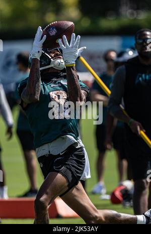 Philadelphia Eagles wide receiver Devonta Smith arrives for an NFL ...