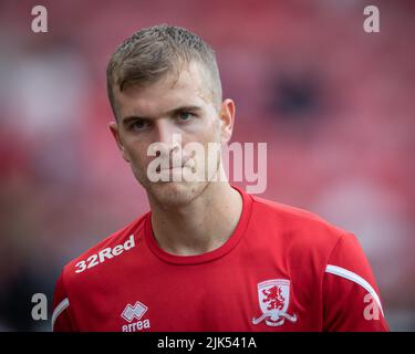 Riley McGree #8 of Middlesbrough during the Sky Bet Championship match ...