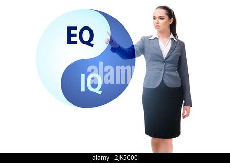 EQ and IQ skill concepts with the businesswoman Stock Photo - Alamy