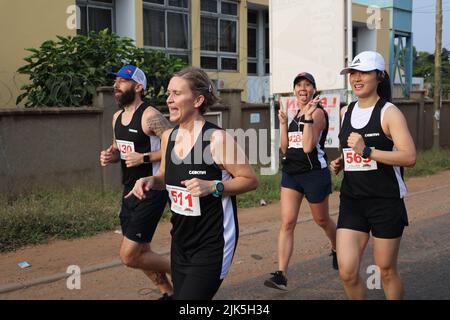 Accra, Ghana. 30th July, 2022. Athletes compete in the first inter-city ...