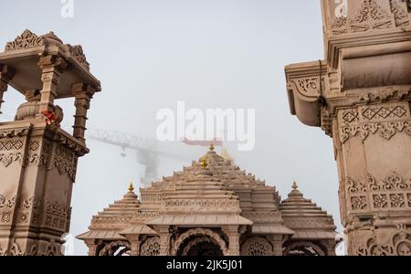 ancient indian temple dome architecture at day from different angle ...