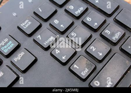 BLACK COLOR COMPUTER KEYBORDS WITH LETTERS Stock Photo - Alamy
