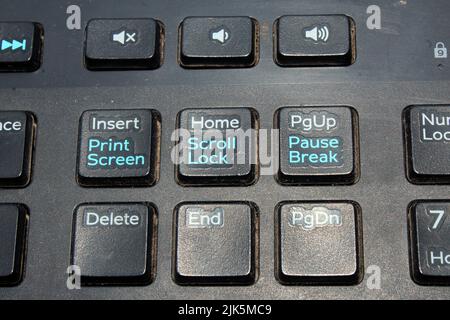 BLACK COLOR COMPUTER KEYBORDS WITH LETTERS Stock Photo - Alamy
