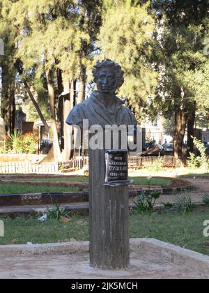 Pushkin - the monument in Addis Ababa, Ethiopia Stock Photo - Alamy
