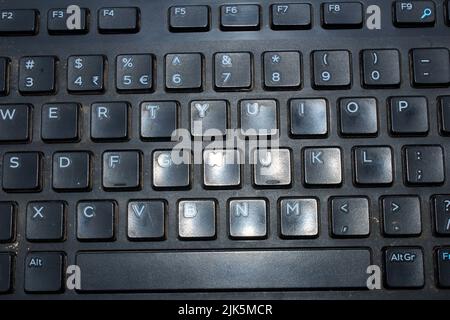 BLACK COLOR COMPUTER KEYBORDS WITH LETTERS Stock Photo - Alamy
