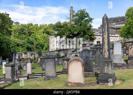 Edinburgh Old Calton Burial ground in the city centre of Edinburgh with ...
