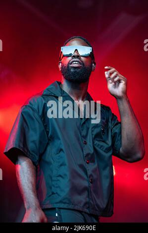 Rapper Ghetts performing at Somerset House, London Stock Photo - Alamy
