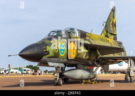 SK37 two seat trainer version of the Saab Viggen, active in the Swedish ...