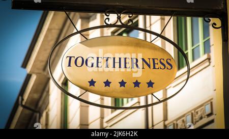 Street Sign the Direction Way to Togetherness Stock Photo - Alamy