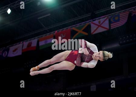 England's Alice Kinsella in action during the uneven bars rotation at ...