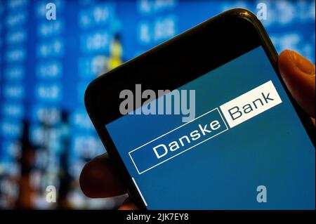 In this photo illustration, the logo of Danish newspaper Politiken is ...