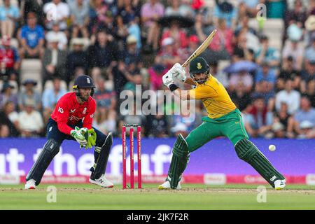 South Africa's Aiden Markram bats on day four of the World Test ...
