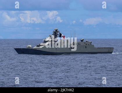 The Armada de Mexico frigate ARM Mina departs Mayport Naval Base to ...
