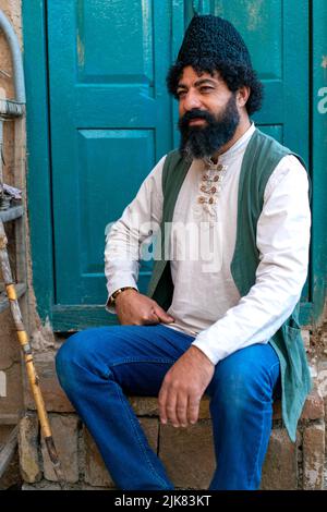 Shiraz, Iran - 04.10.2019: Iranian man with epic beard in traditional ...
