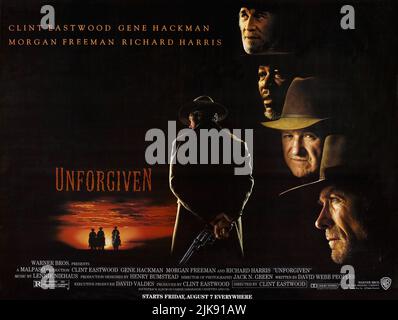 Morgan Freeman, Gene Hackman & Clint Eastwood Film: Unforgiven (USA ...