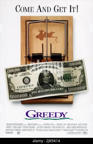 GREEDY -1994 POSTER Stock Photo - Alamy