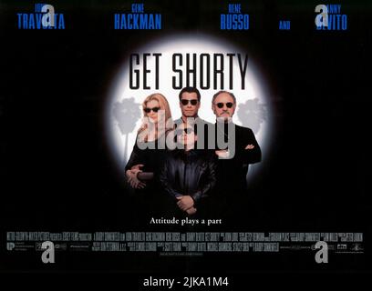 RENE RUSSO, JOHN TRAVOLTA, DANNY DEVITO, GENE HACKMAN, GET SHORTY, 1995 ...