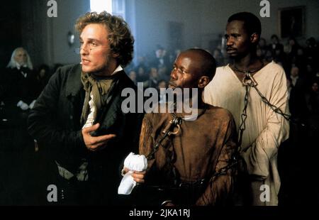 Director Steven Spielberg and Matthew McConaughey in the movie Amistad ...