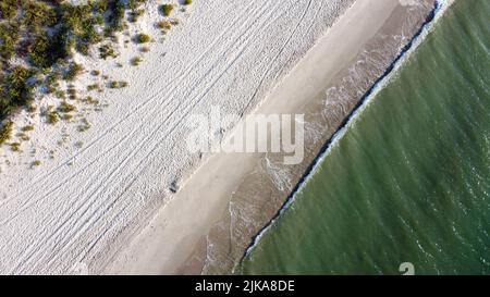 seashore filming from a drone view from above, Ukraine, Odessa Stock ...