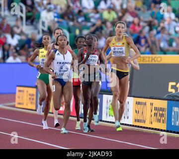 EUGENE - Renelle Lamote (FRA) in action during the 800m series on the ...