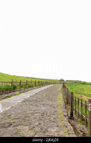 Sangumburi crater scenic landscape in Jeju island, Korea Stock Photo ...