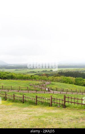 Sangumburi crater scenic landscape in Jeju island, Korea Stock Photo ...