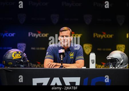 California Bears head coach Justin Wilcox speaks during PAC-12 Media ...