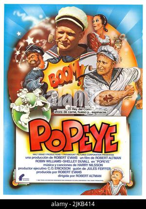 1980 Popeye film poster, Directed by Robert Altman, Starring Robin ...