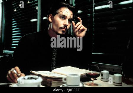 THE NINTH GATE, director Roman Polanski, Johnny Depp, on set, 1999. (c ...