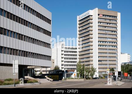 The Novartis pharmaceutical company headquarters and campus in Basel ...